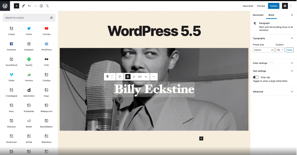 What's New In WordPress 5.5 “Eckstine” (Improvements And Features)?