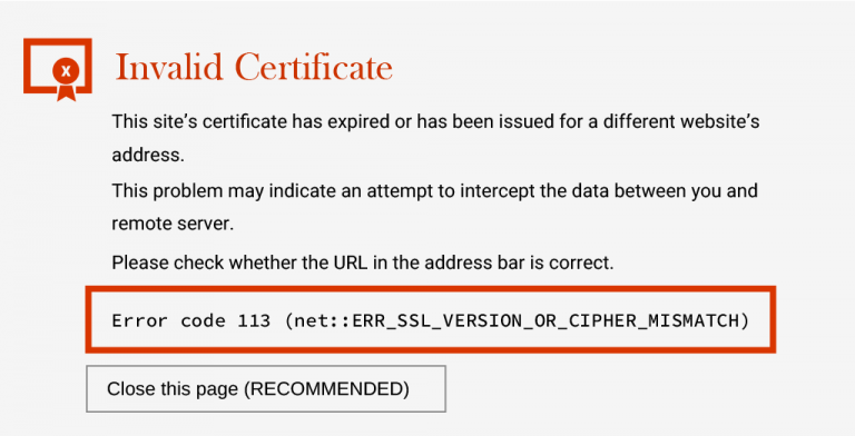 How to Fix ERR_SSL_VERSION_OR_CIPHER_MISMATCH Error?