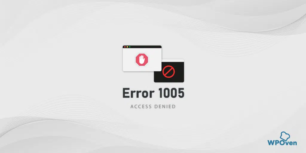 How to fix Error 1005 How to fix Error 1005
