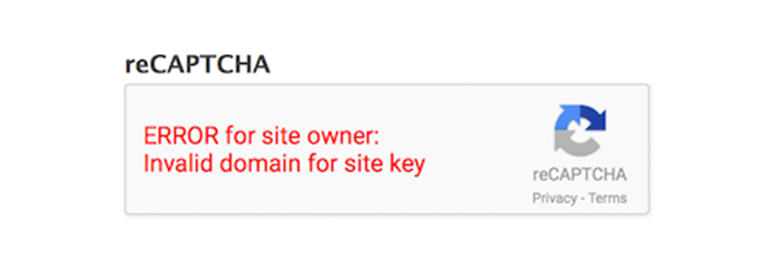 How to Fix Error for Site Owner: Invalid Domain for Site Key