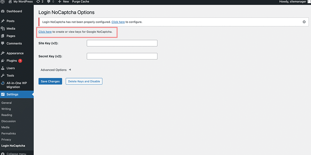 How to Fix Error for Site Owner: Invalid Domain for Site Key