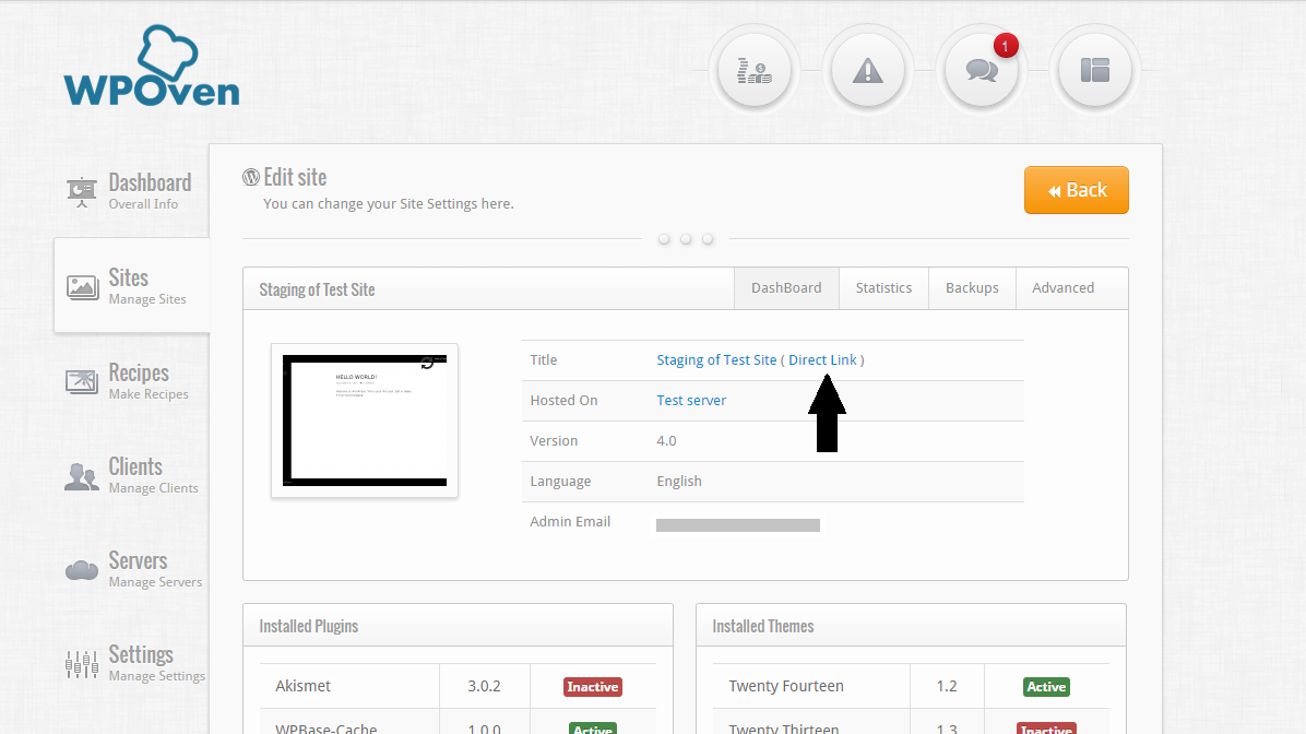 How do I create a Staging / Test site ? - Managed WordPress Hosting