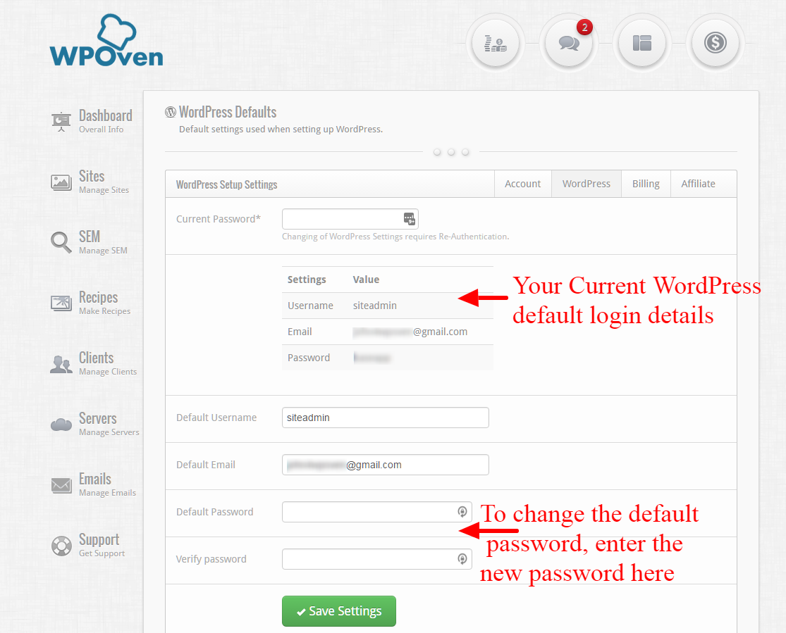 How Can I Change Default WordPress Login Details ? - WPOven