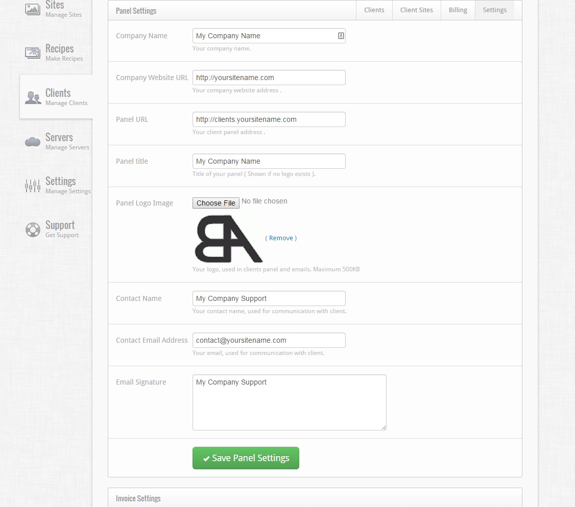 Setting up Clients Manager - WPOven